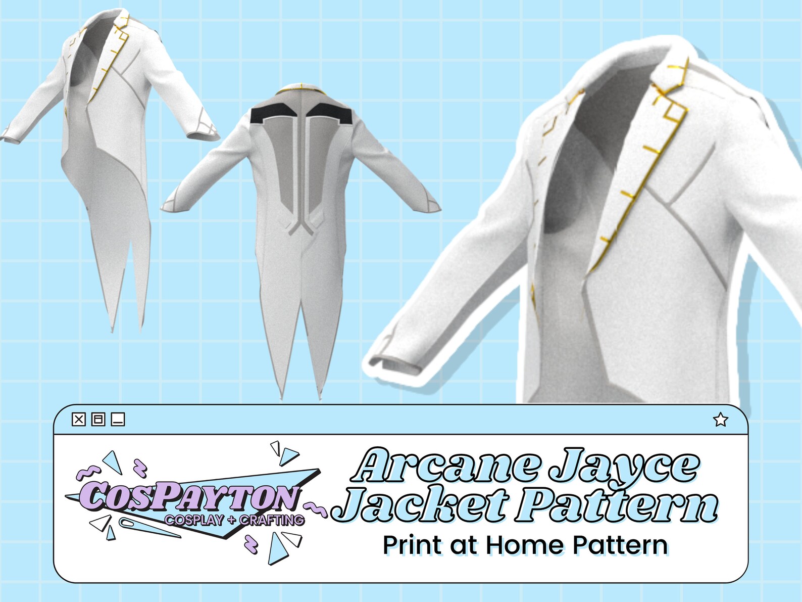 Jayce Jacket PDF Cosplay Pattern Arcane Inspired Printable - Etsy