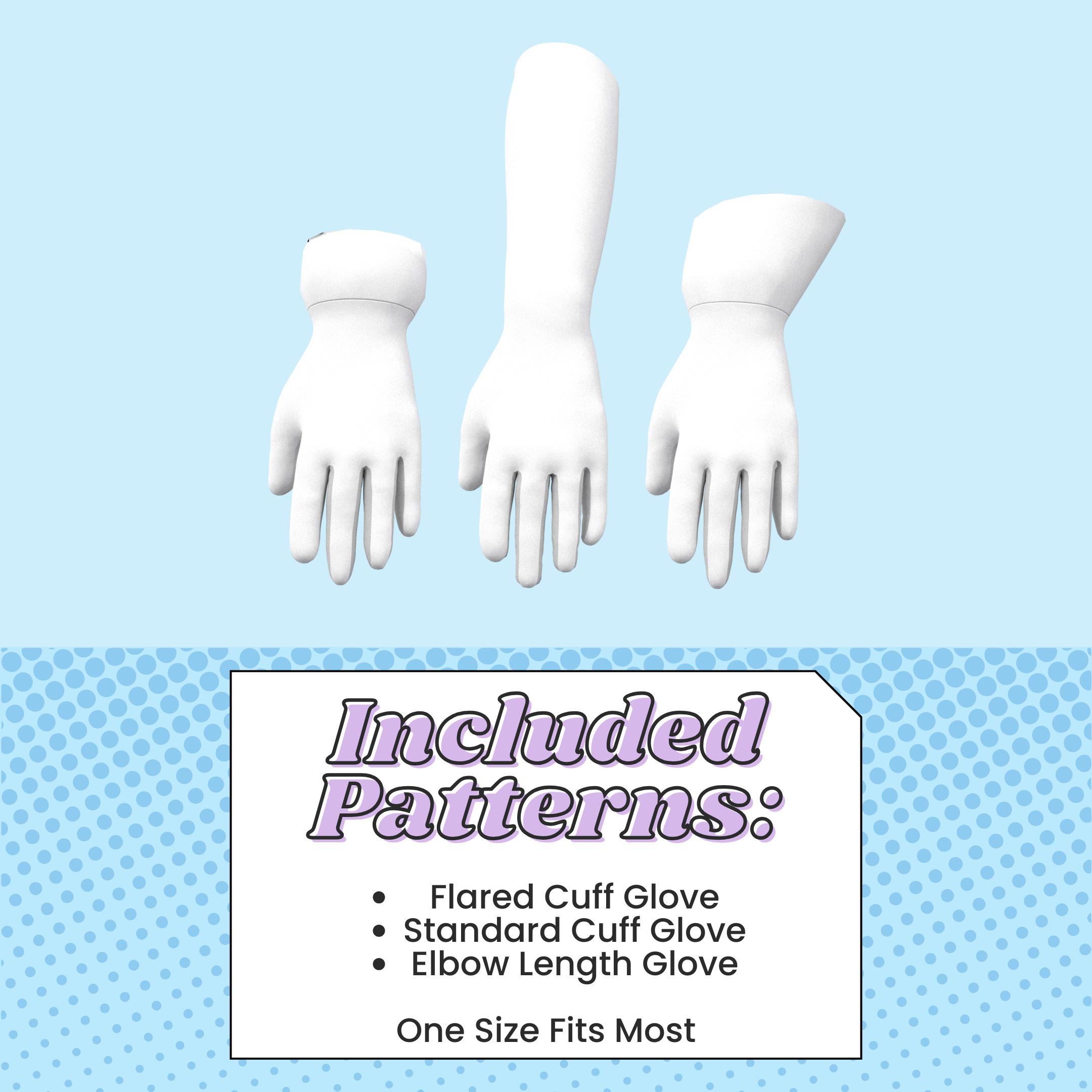 Gusseted Glove Cosplay Sewing Pattern | Long, Short and Flared Cuff ...
