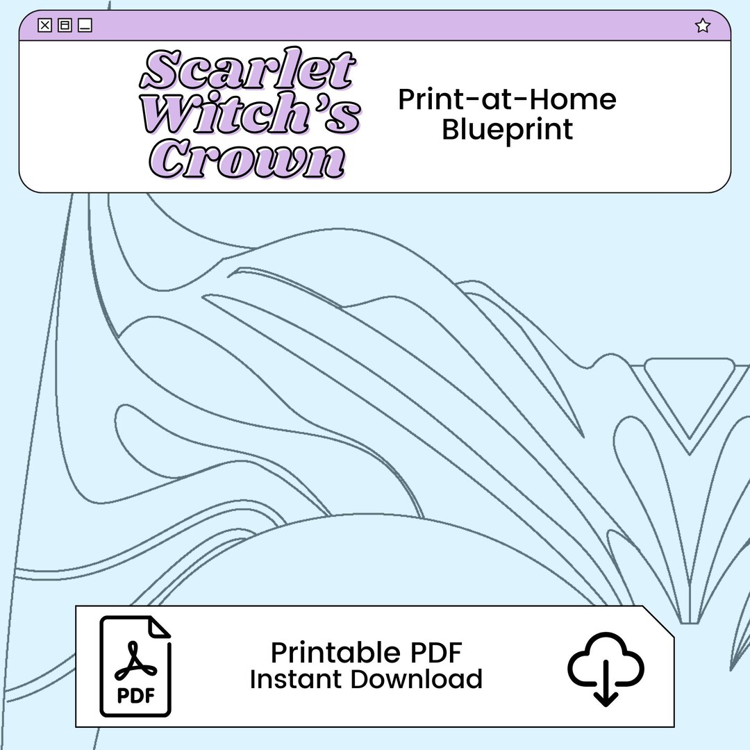 Scarlet Witch's Crown Printable Cosplay Blueprint | Inspired by ...