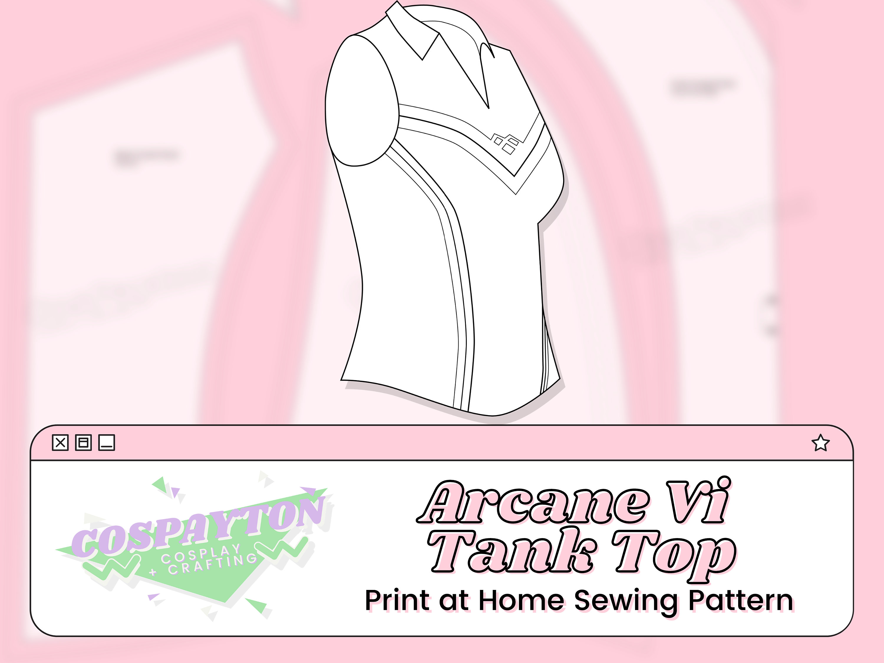 Vi Shirt PDF Cosplay Pattern Arcane Inspired Printable - Etsy