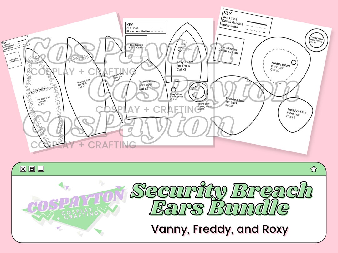 Ears Pattern Bundle From Five Nights at Freddy's Security Breach Freddy ...