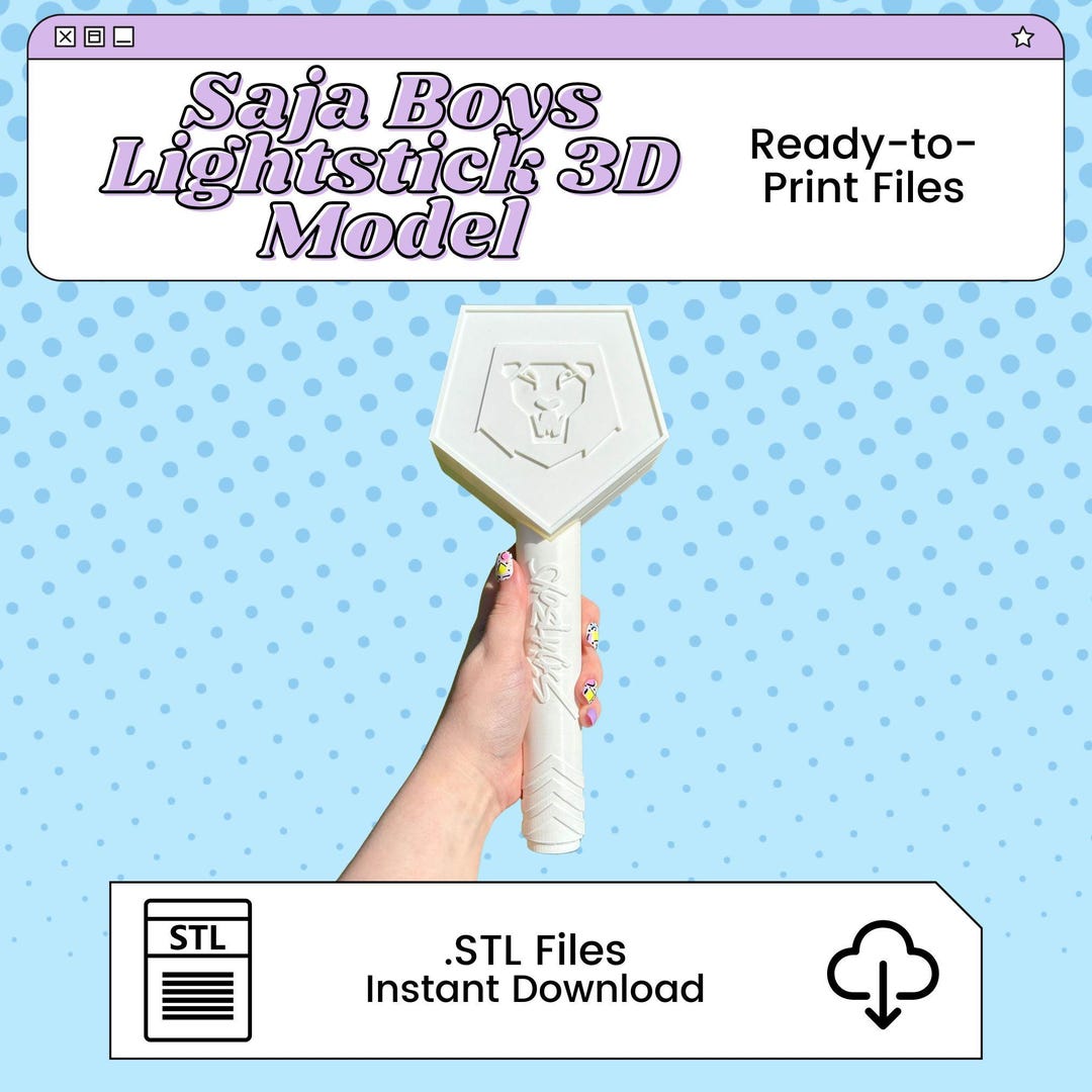 Saja Boys Light Stick 3D Print File Inspired by Kpop Demon Hunters ...