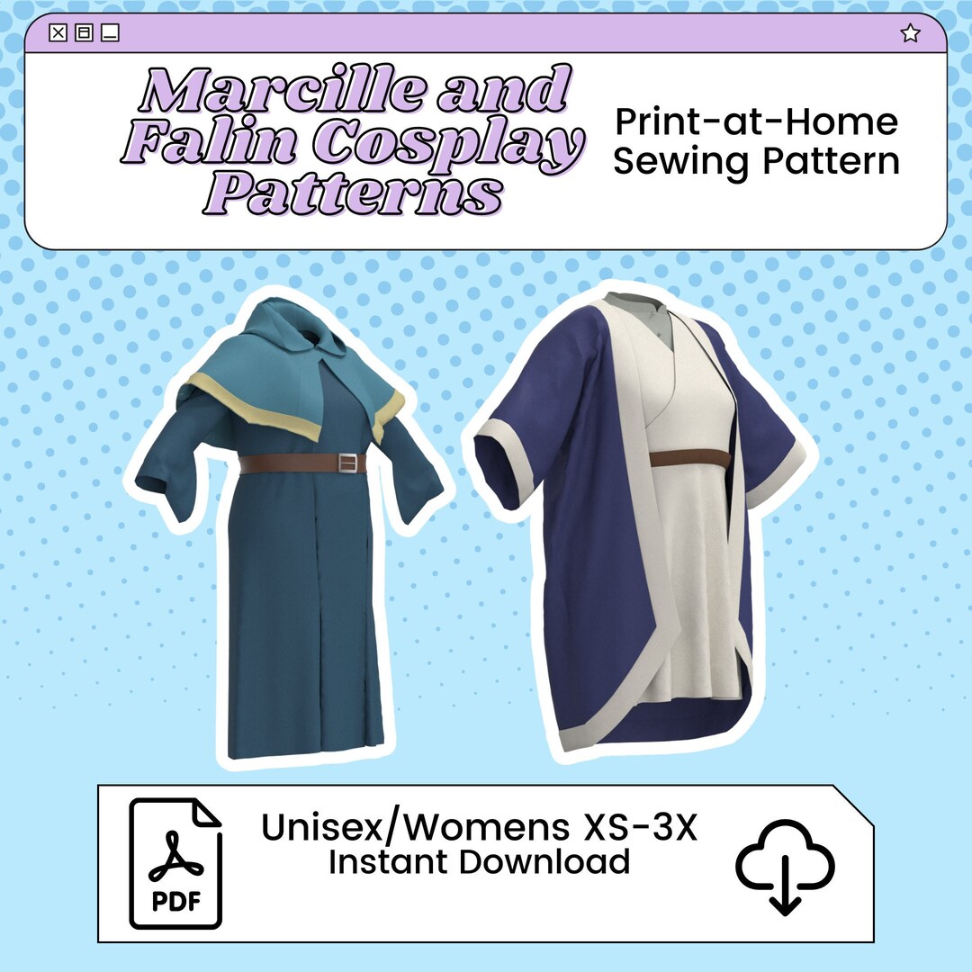 Marcille Donato and Falin Touden Cosplay Sewing Pattern Pack ...