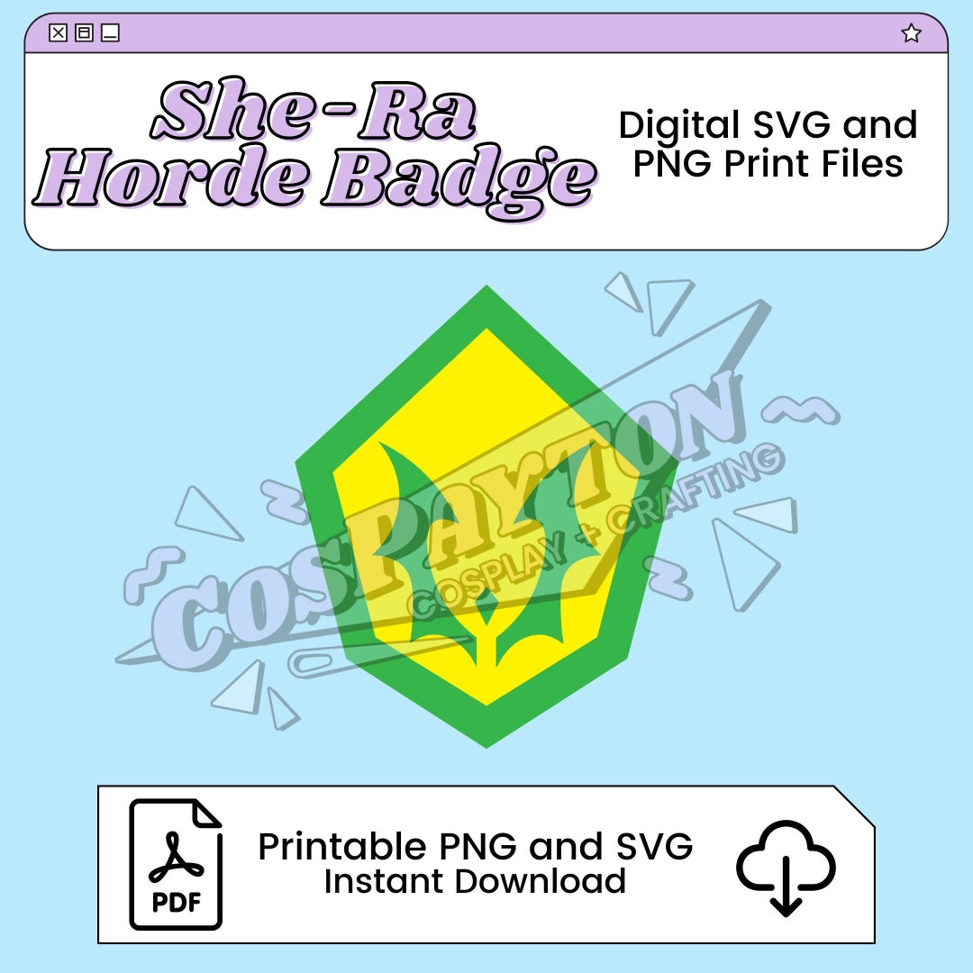 She-ra Horde Badge Printable Cosplay Template Inspired by She-ra and ...