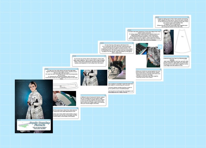 Squip Cosplay Sewing Pattern and Circuit PNG From be - Etsy Canada