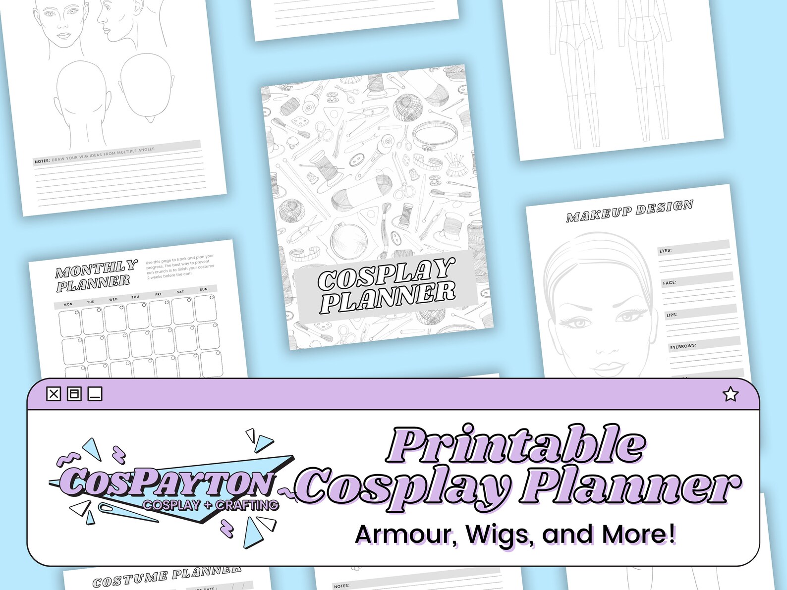Cosplay Planner for Armour Wigs and Costumes Printable PDF - Etsy Canada