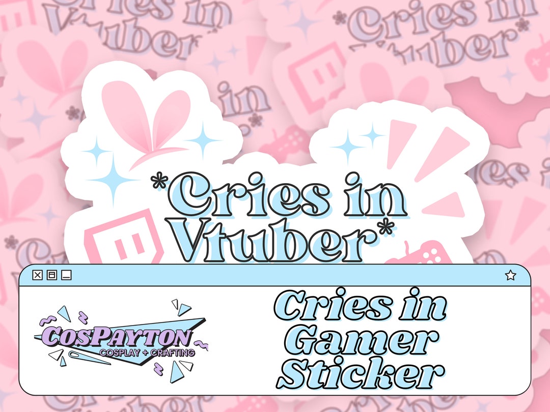 Cries in Vtuber Waterproof Sticker - Etsy