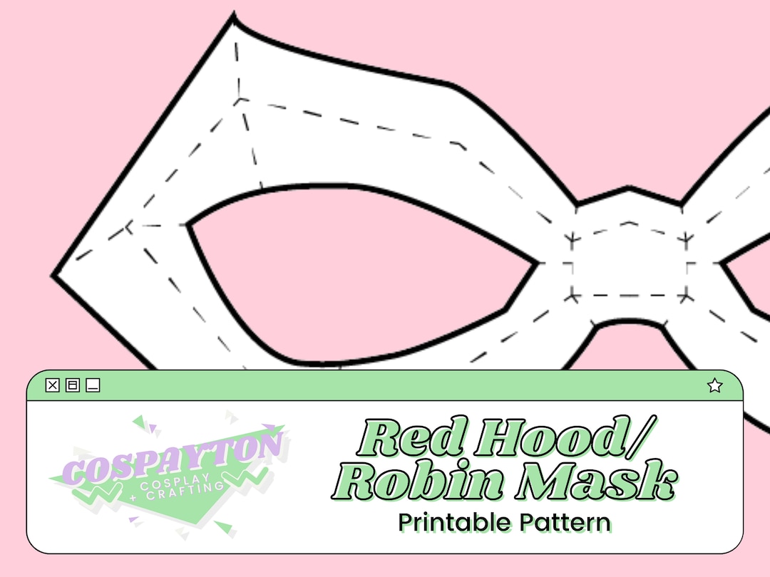 Jason Todd/red Hood/robin Eye Mask Blueprint for Cosplay - Etsy