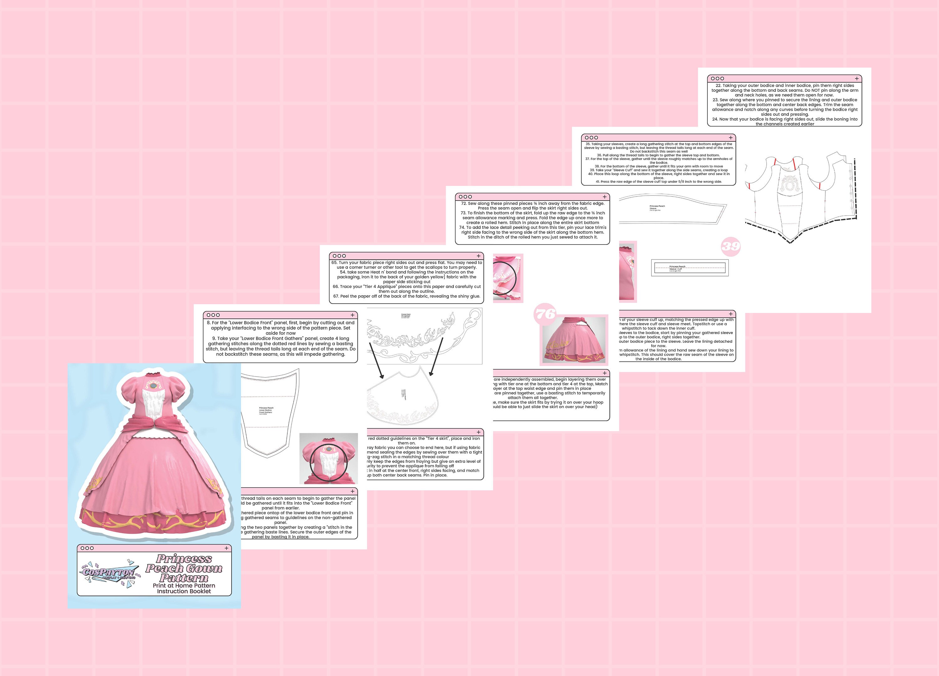Princess Peach Dress Pattern