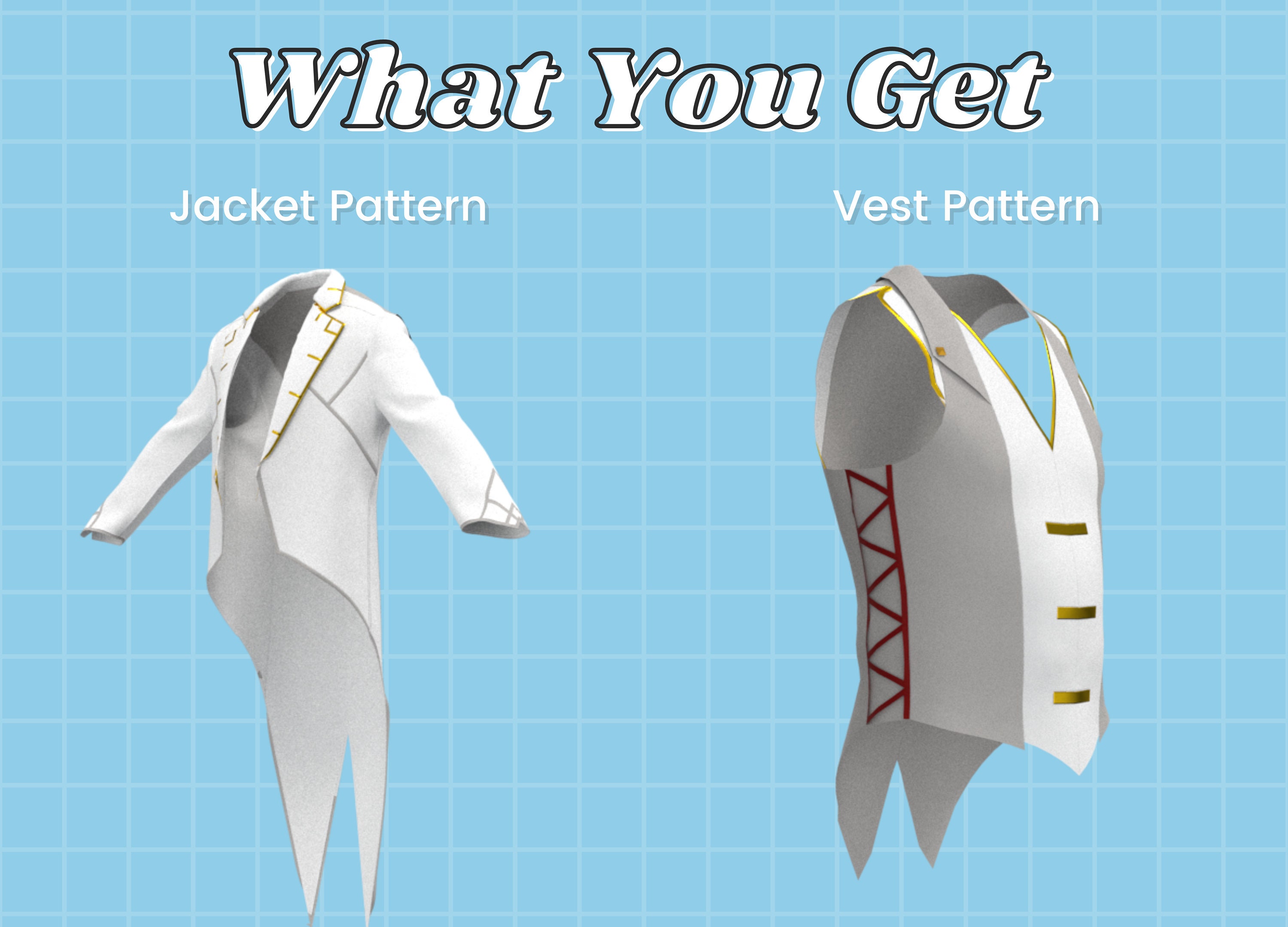 Jayce Jacket and Vest PDF Cosplay Pattern Bundle Arcane - Etsy