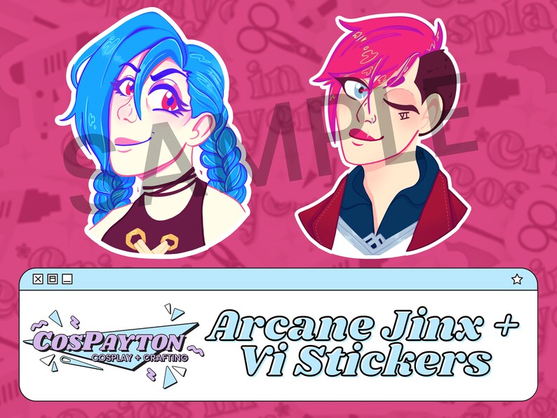 Arcane Jinx and Vi Waterproof Fanart Stickers - Etsy