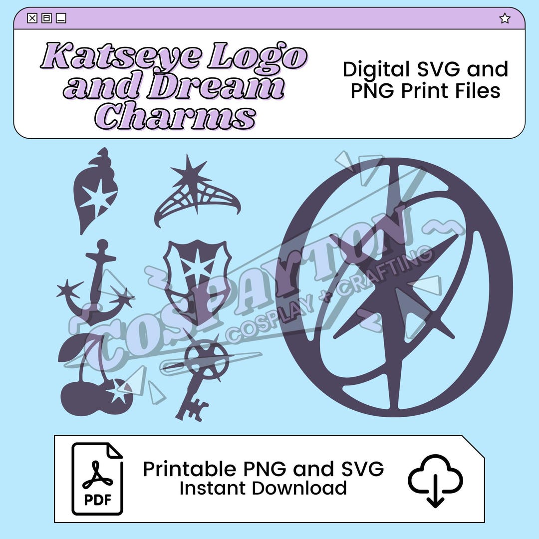 Katseye Dream Charm and Logo Printable Template Inspired by Katseye | PNG PDF SVG Available - Etsy