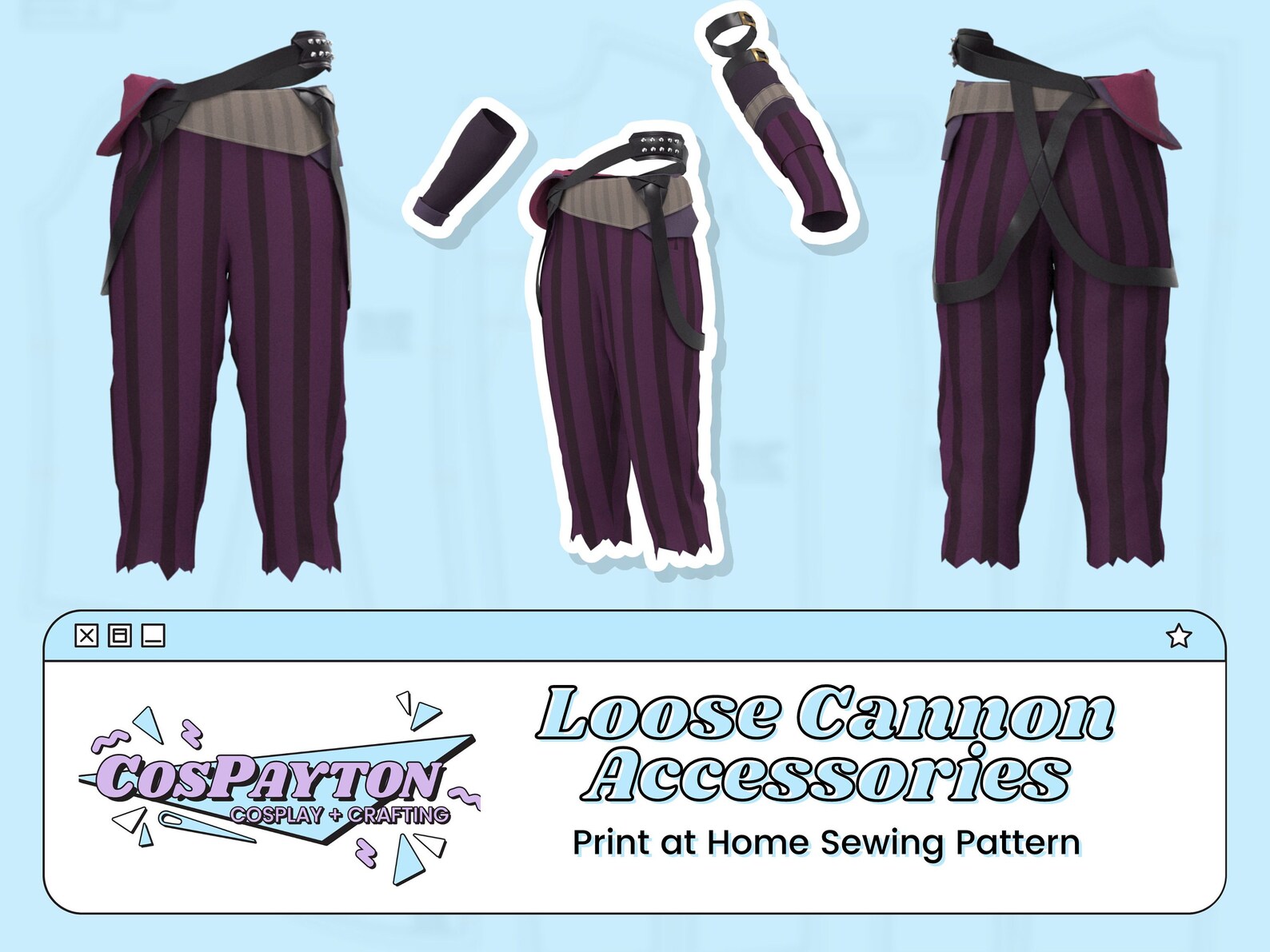 Jinx Accessories PDF Cosplay Pattern Arcane Inspired - Etsy Canada