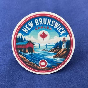 New Brunswick, Canada, Stickers, Weatherproof Sticker, Travel Journal ...
