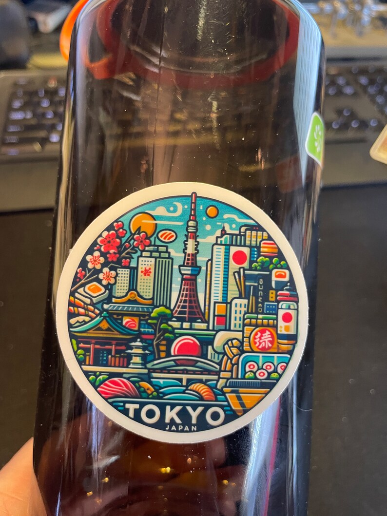 Tokyo, Stickers, Weatherproof Sticker, Travel Journal, Suitcase Sticker ...