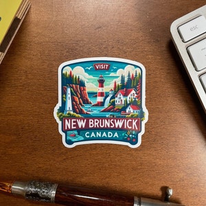 New Brunswick, Canada, Stickers, Weatherproof Sticker, Travel Journal ...