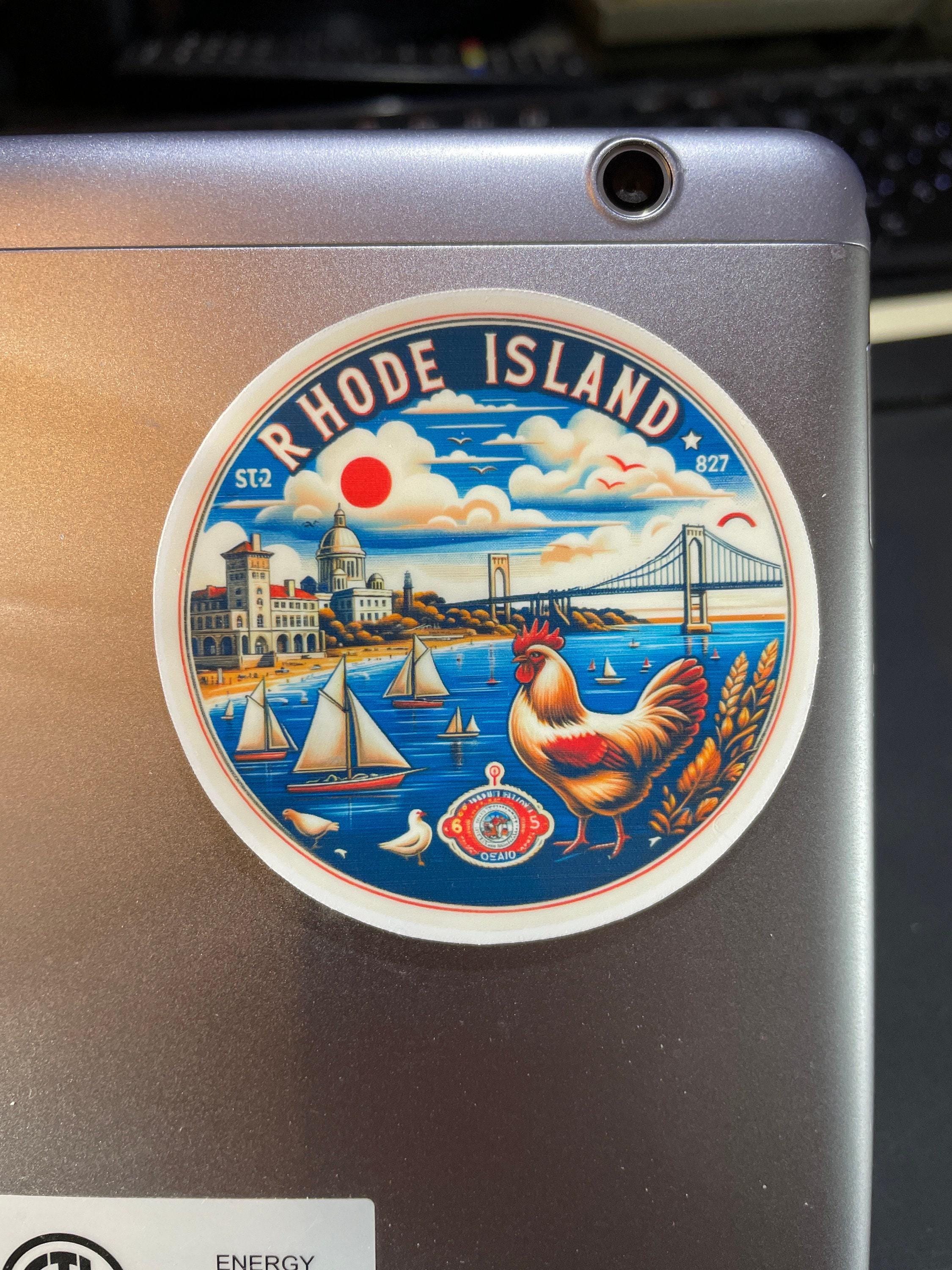 Rhode Island, Stickers, Weatherproof Sticker, Travel Journal, Suitcase ...