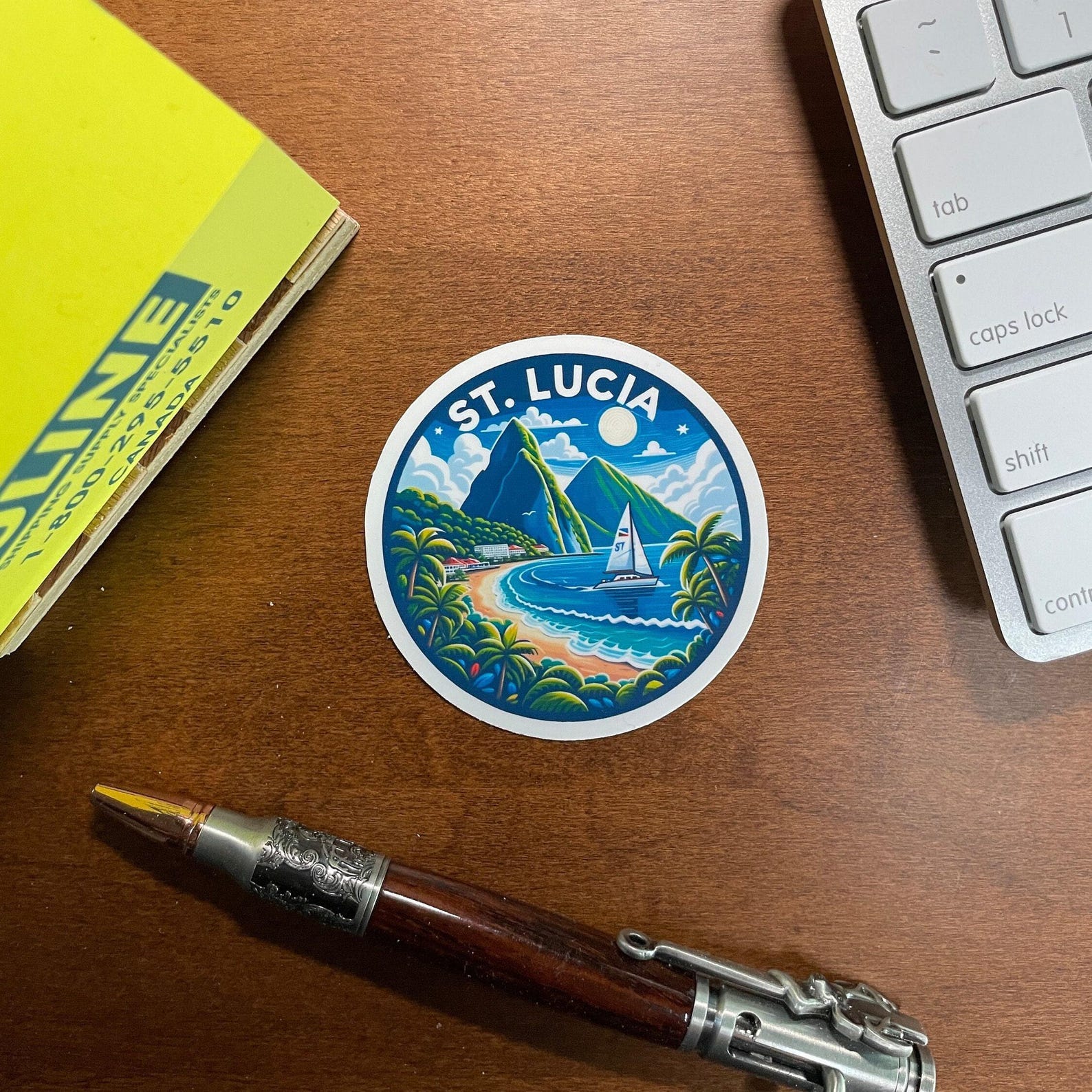 St. Lucia, Stickers, Waterproof Sticker, Travel Journal, Suitcase ...