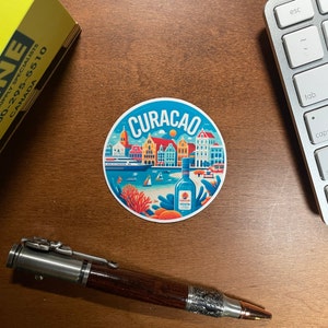 Curacao, Stickers, Weatherproof Sticker, Travel Journal, Suitcase ...