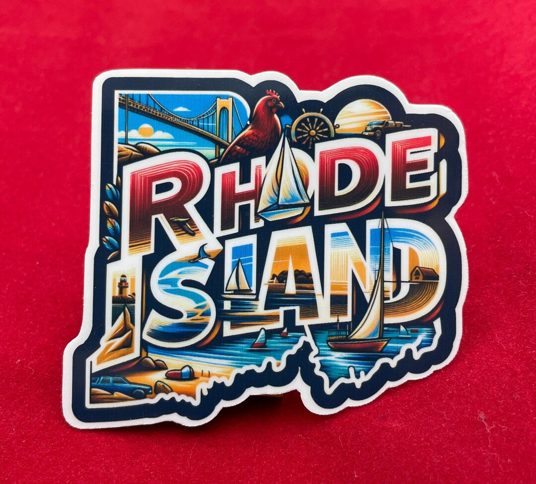 Rhode Island, Stickers, Weatherproof Sticker, Travel Journal, Suitcase ...