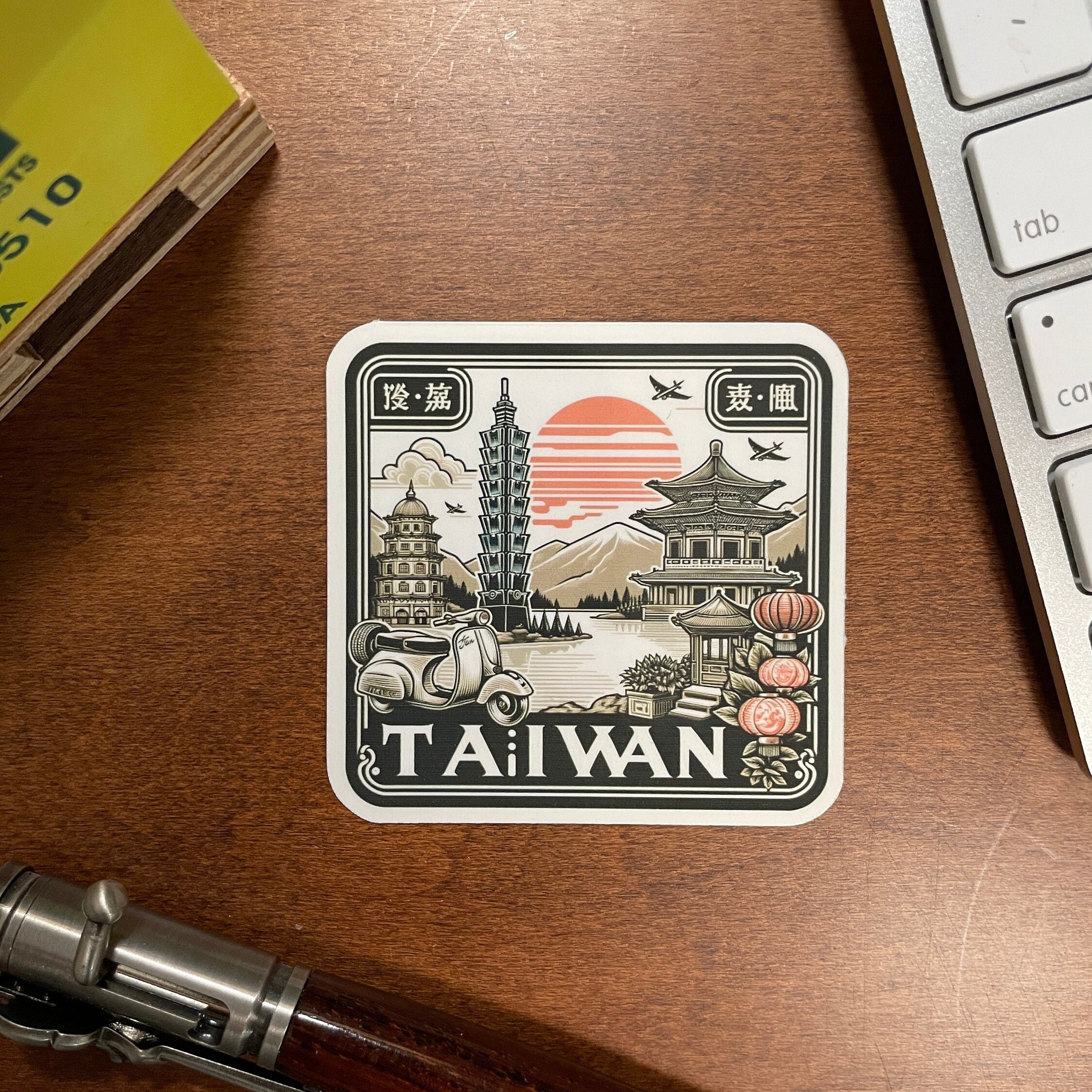Taiwan, Stickers, Weatherproof Sticker, Travel Journal, Suitcase ...