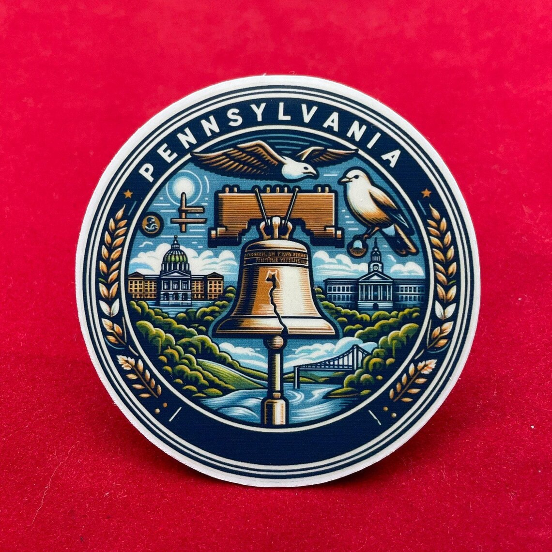 Pennsylvania, Stickers, Weatherproof Sticker, Travel Journal, Suitcase ...