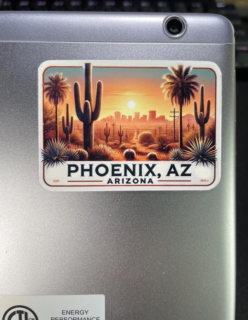 Phoenix, Arizona, Stickers, Weatherproof Sticker, Travel Journal ...