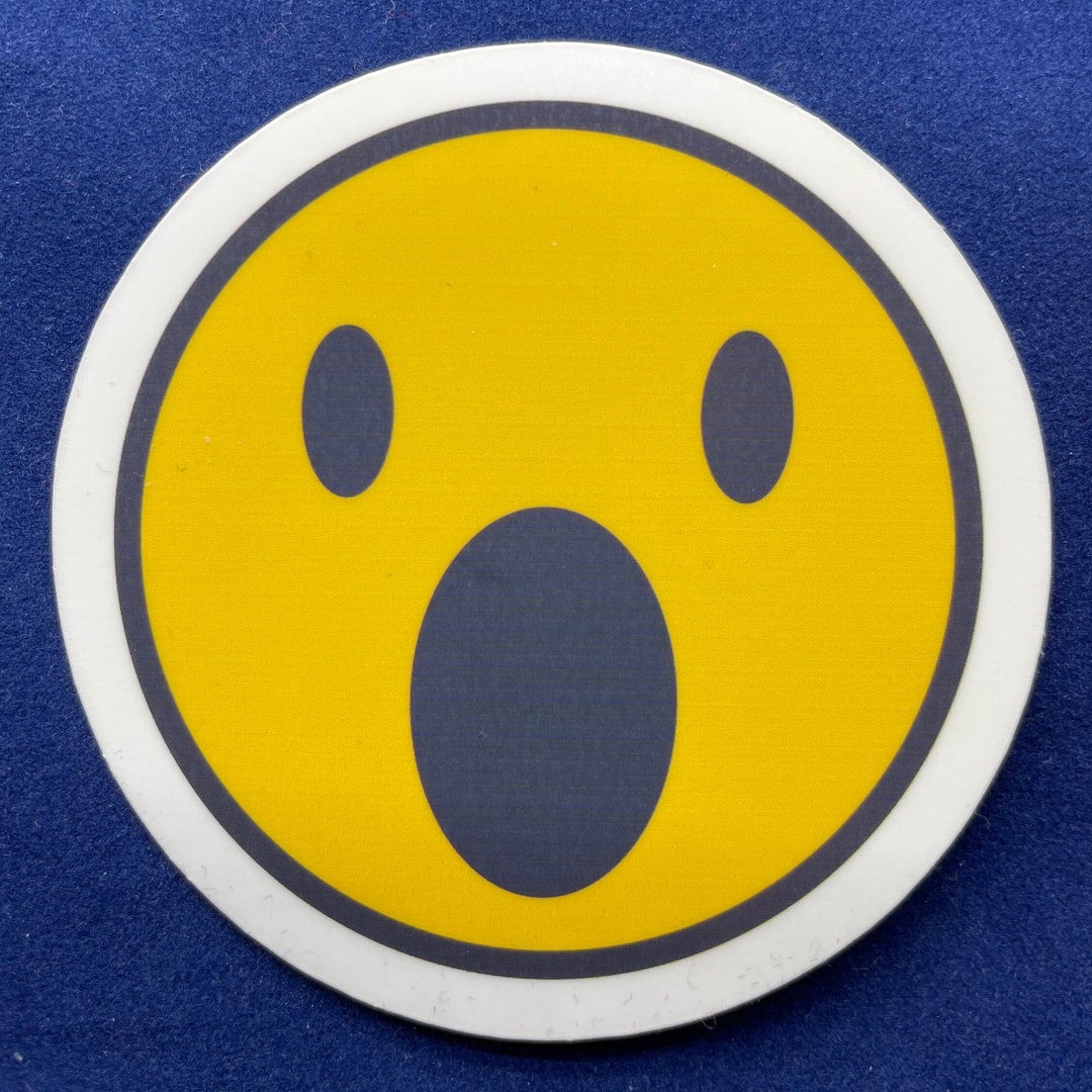 Emoji | Emoji Sticker| Shocked Face | Surprised Emoji Sticker ...