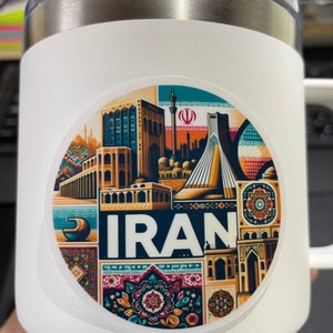 Iran, Stickers, Weatherproof Sticker, Travel Journal, Suitcase Sticker ...