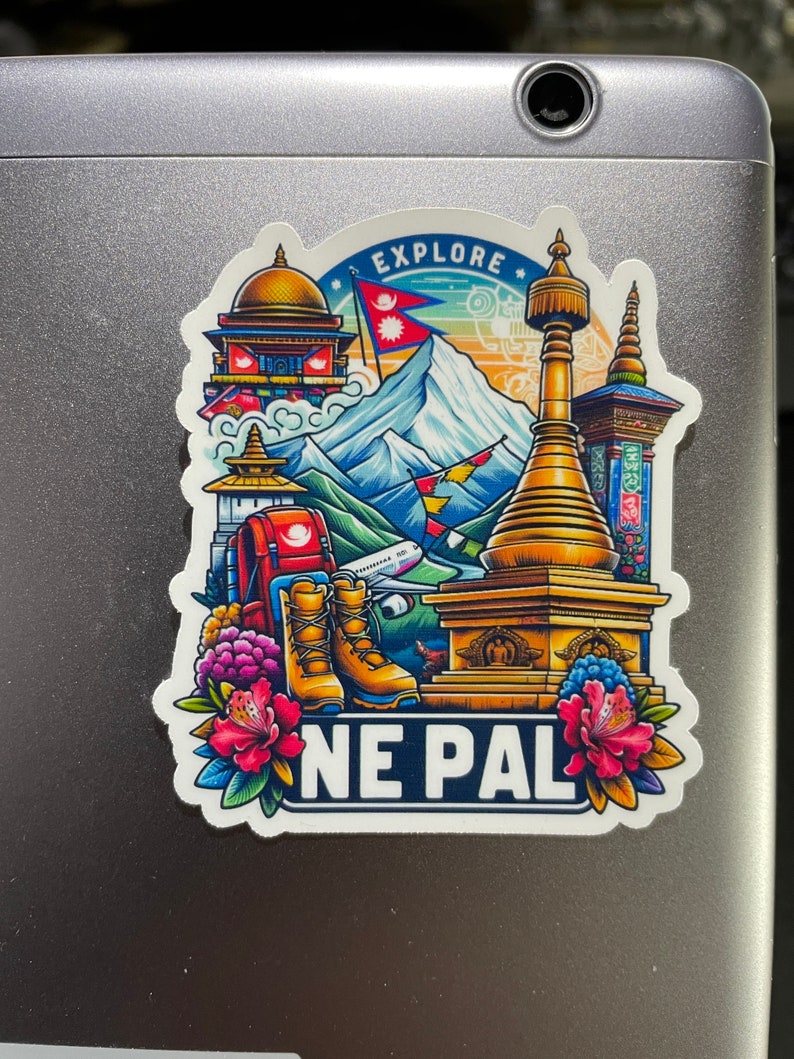 Nepal, Stickers, Weatherproof Sticker, Travel Journal, Suitcase Sticker ...