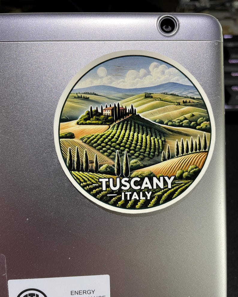 Tuscany, Italy, Stickers, Weatherproof Sticker, Travel Journal ...
