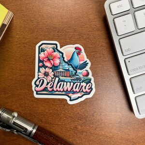 Delaware, Stickers, Weatherproof Sticker, Travel Journal, Suitcase ...