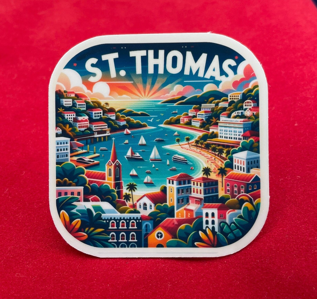 St. Thomas, Stickers, Waterproof Sticker, Travel Journal, Suitcase ...