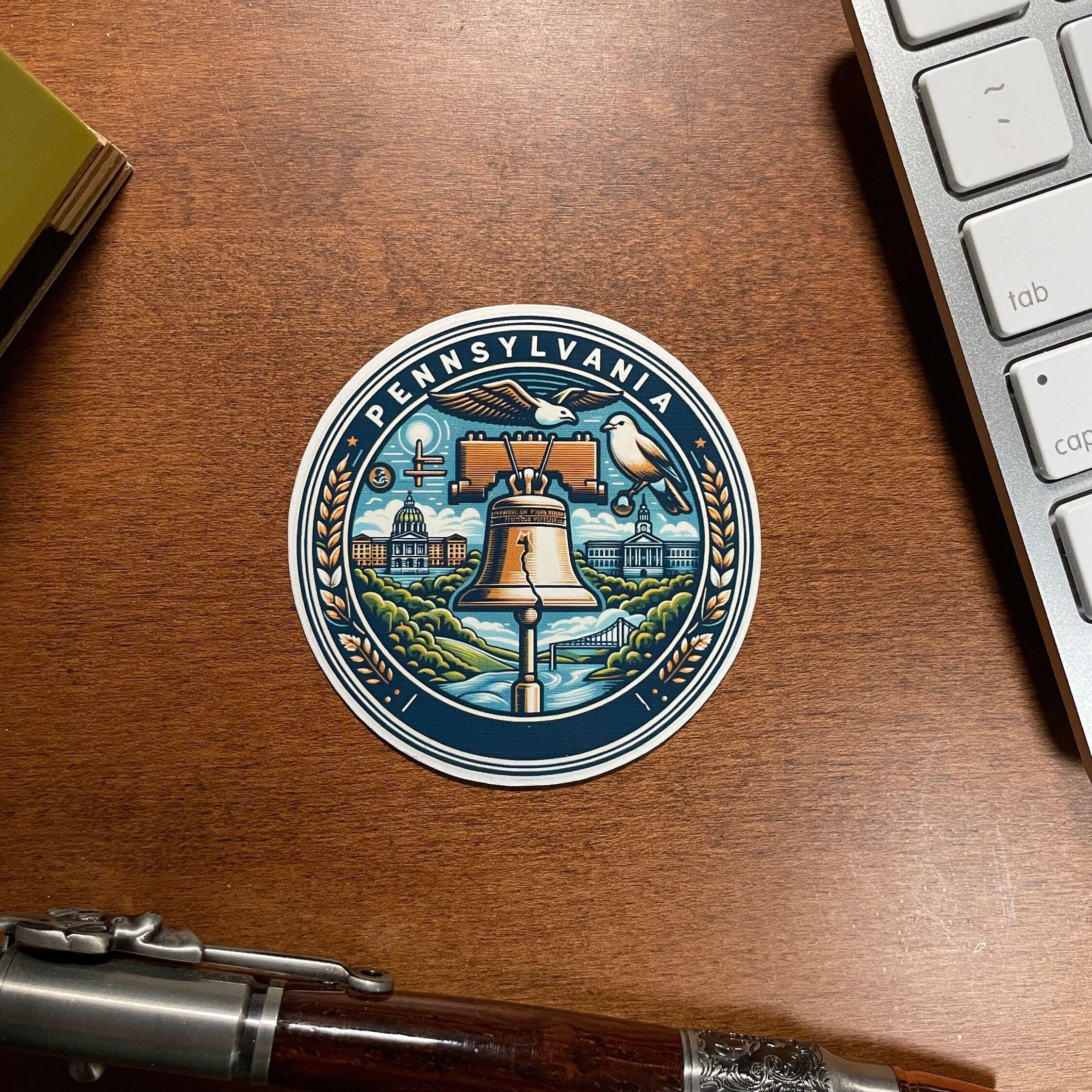 Pennsylvania, Stickers, Weatherproof Sticker, Travel Journal, Suitcase ...