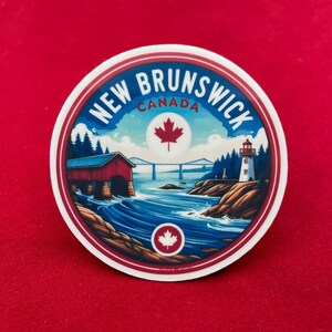 New Brunswick, Canada, Stickers, Weatherproof Sticker, Travel Journal ...
