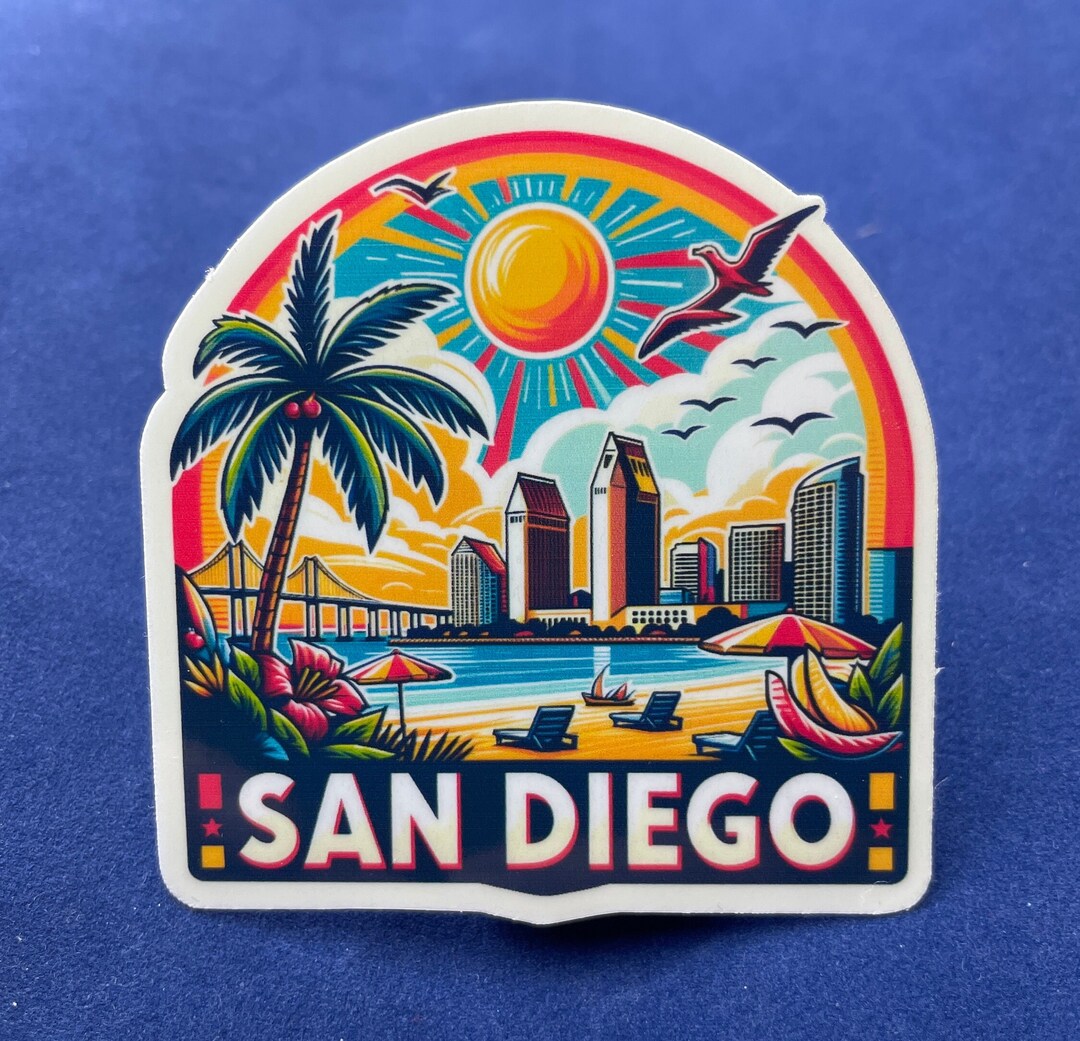 San Diego, Stickers, Weatherproof Sticker, Travel Journal, Suitcase ...