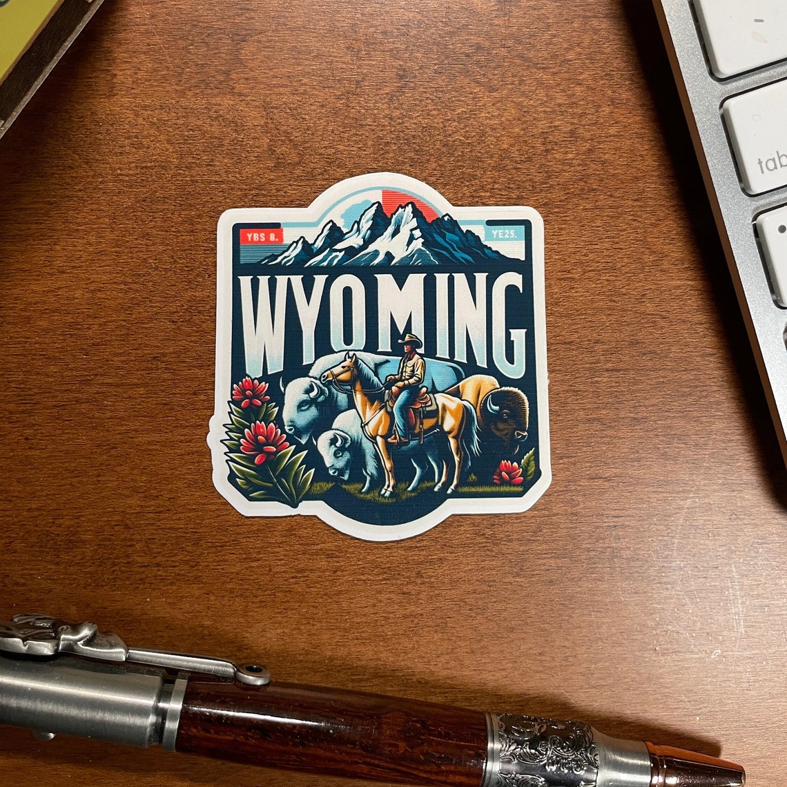 Wyoming, Stickers, Weatherproof Sticker, Travel Journal, Suitcase ...