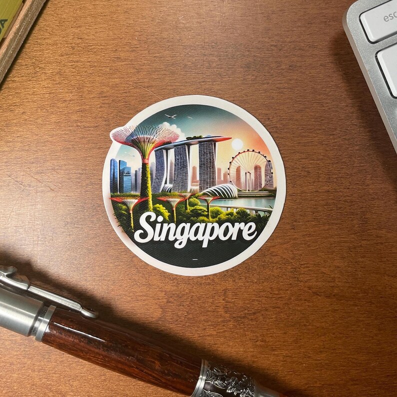 Singapore, Stickers, Waterproof Sticker, Travel Journal, Suitcase ...