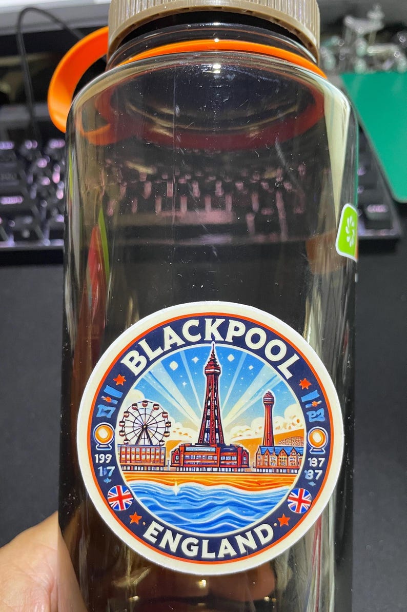 Blackpool, England, Stickers, Weatherproof Sticker, Travel Journal ...