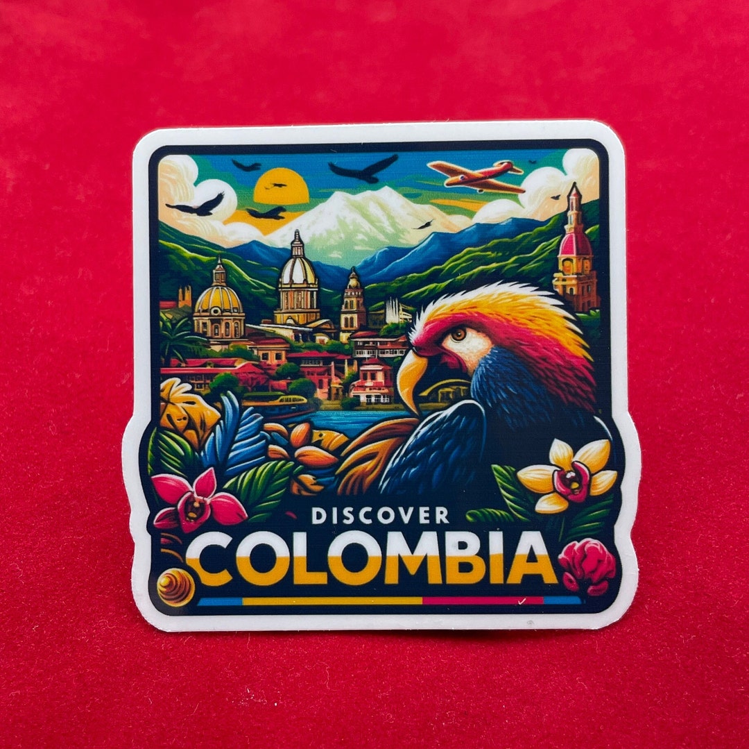 Colombia, Stickers, Weatherproof Sticker, Travel Journal, Suitcase ...