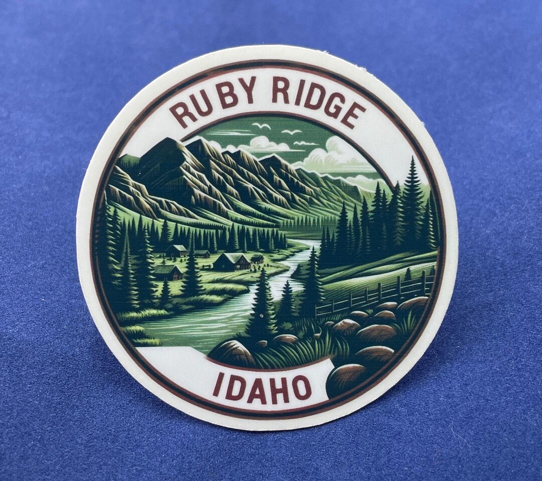 Ruby Ridge, Idaho, Stickers, Weatherproof Sticker, Travel Journal ...