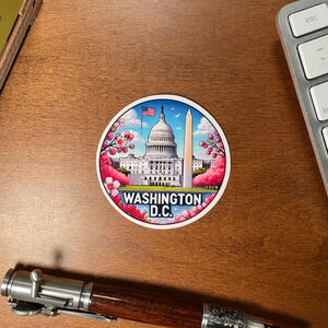 Washington,dc, Stickers, Weatherproof Sticker, Travel Journal, Suitcase ...