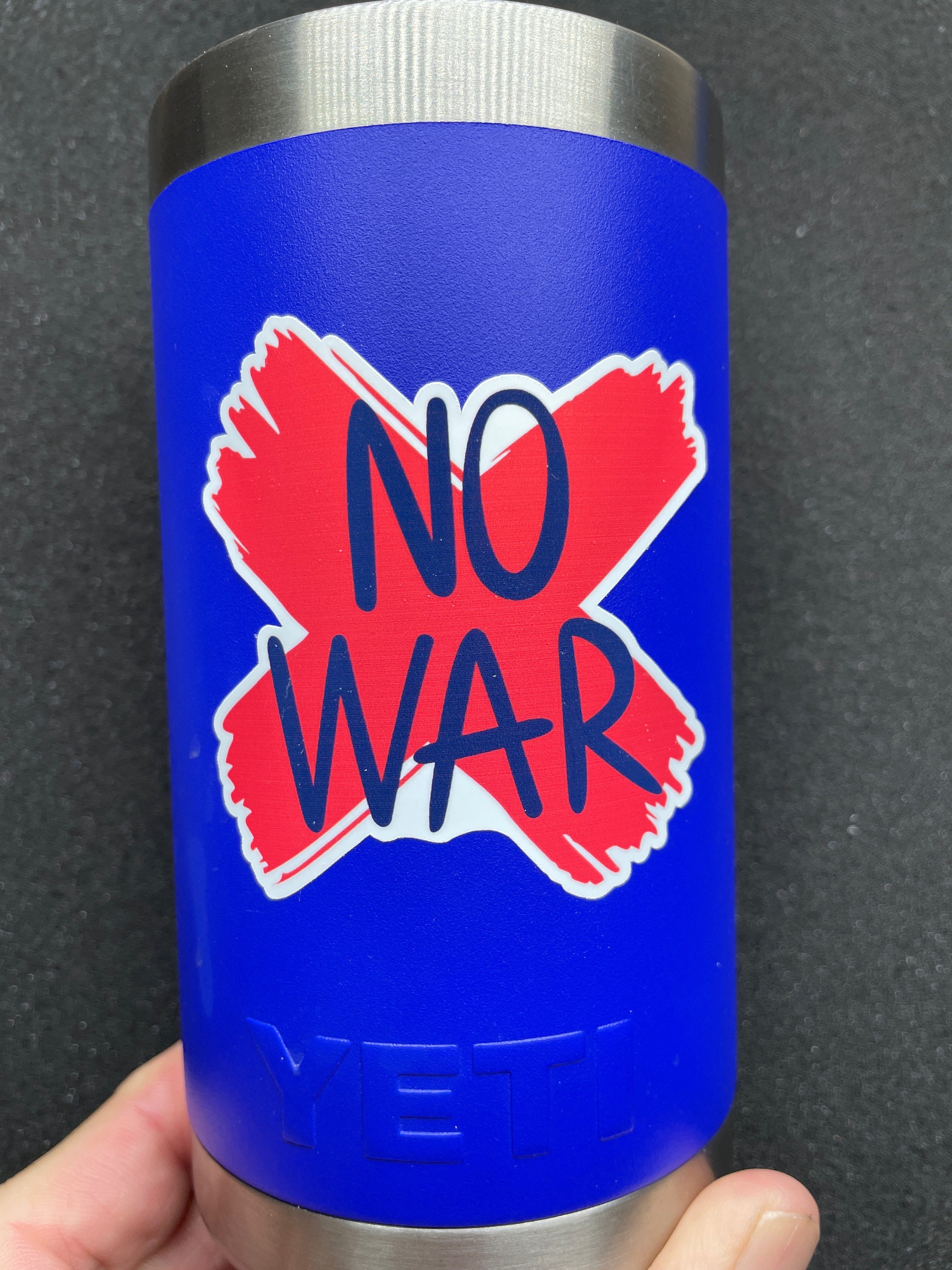 No War Red X Sticker A Resolute Stand for Peace Waterproof Sticker - Etsy