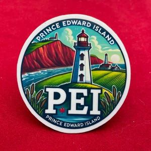 Pei,prince Edward Island, Stickers, Weatherproof Sticker, Travel ...