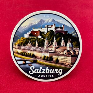 Salzburg, Austria, Stickers, Weatherproof Sticker, Travel Journal ...
