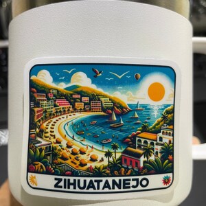 Zihuatanejo, Mexico, Stickers, Weatherproof Sticker, Travel Journal ...