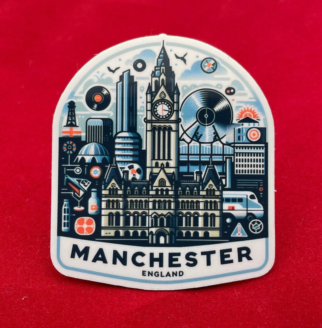 Manchester, England, Stickers, Weatherproof Sticker, Travel Journal ...