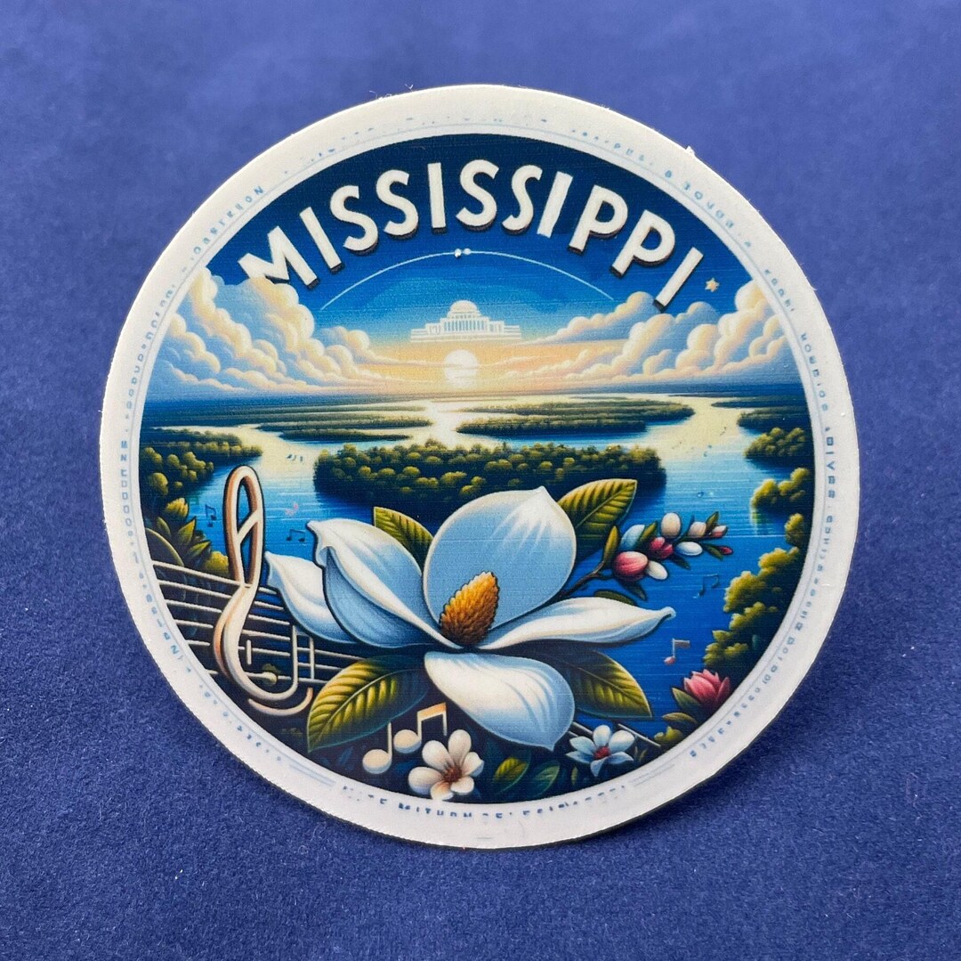 Mississippi, Stickers, Weatherproof Sticker, Travel Journal, Suitcase ...