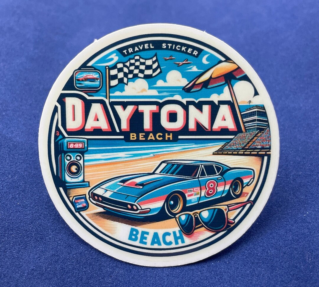 Daytona Beach, Stickers, Weatherproof Sticker, Travel Journal, Suitcase ...