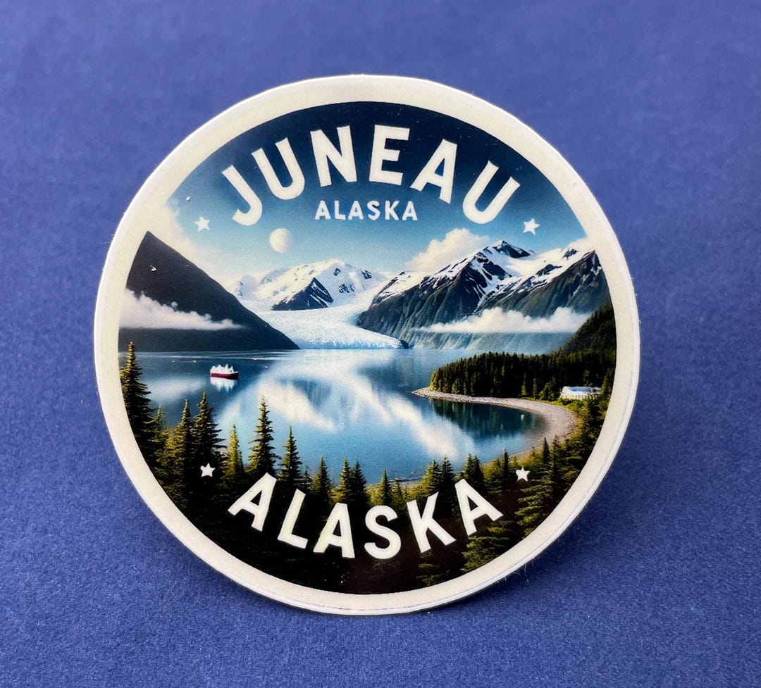Juneau, Alaska, Stickers, Weatherproof Sticker, Travel Journal ...